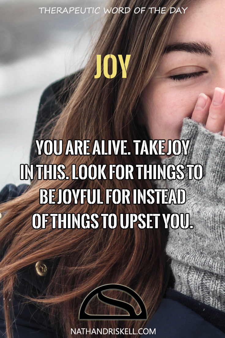 Therapeutic Word of the Day: Joy - Nathan Driskell Therapy