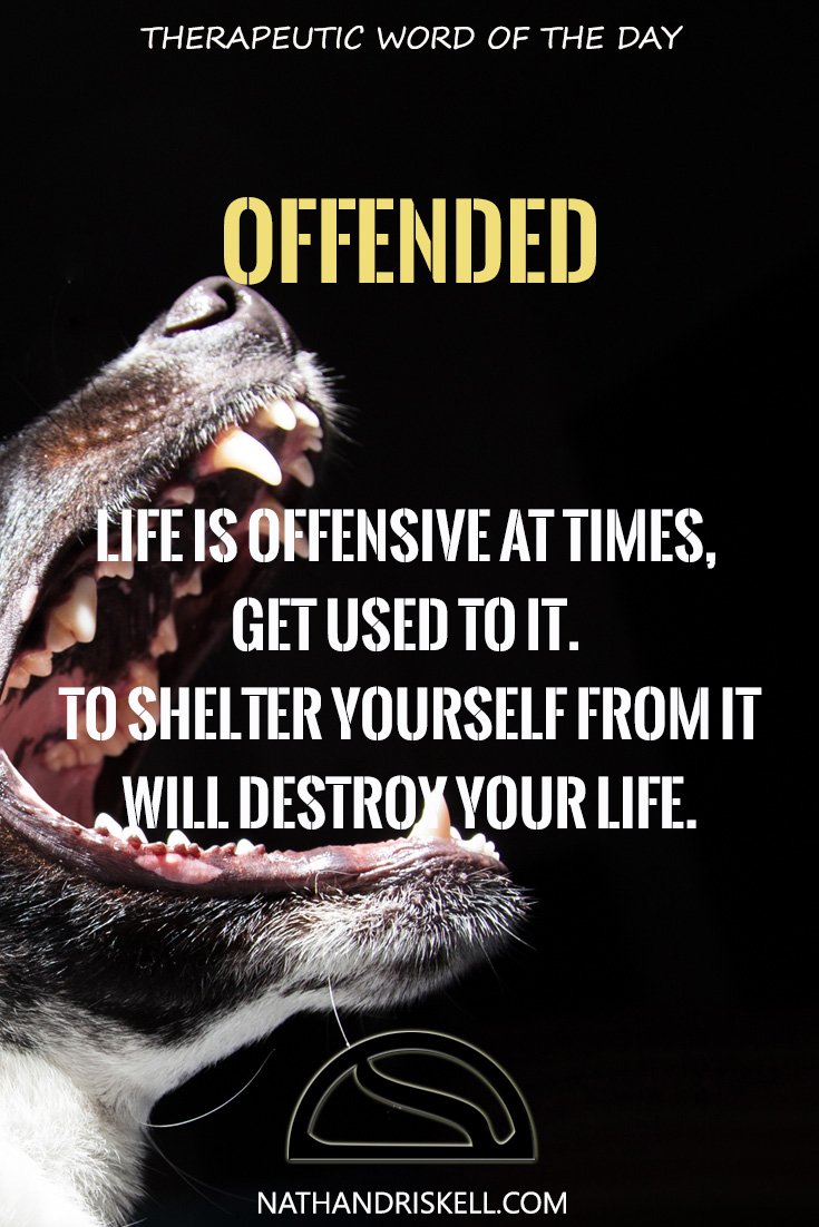 Therapeutic Word of the Day: Offended - Nathan Driskell: Autism ...